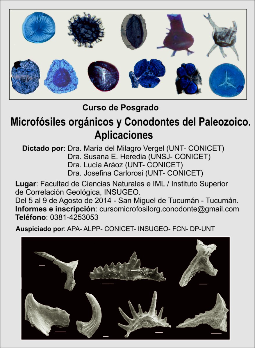 CURSO DE POSGRADO: Microfósiles orgánicos y conodontes del Paleozoico ...